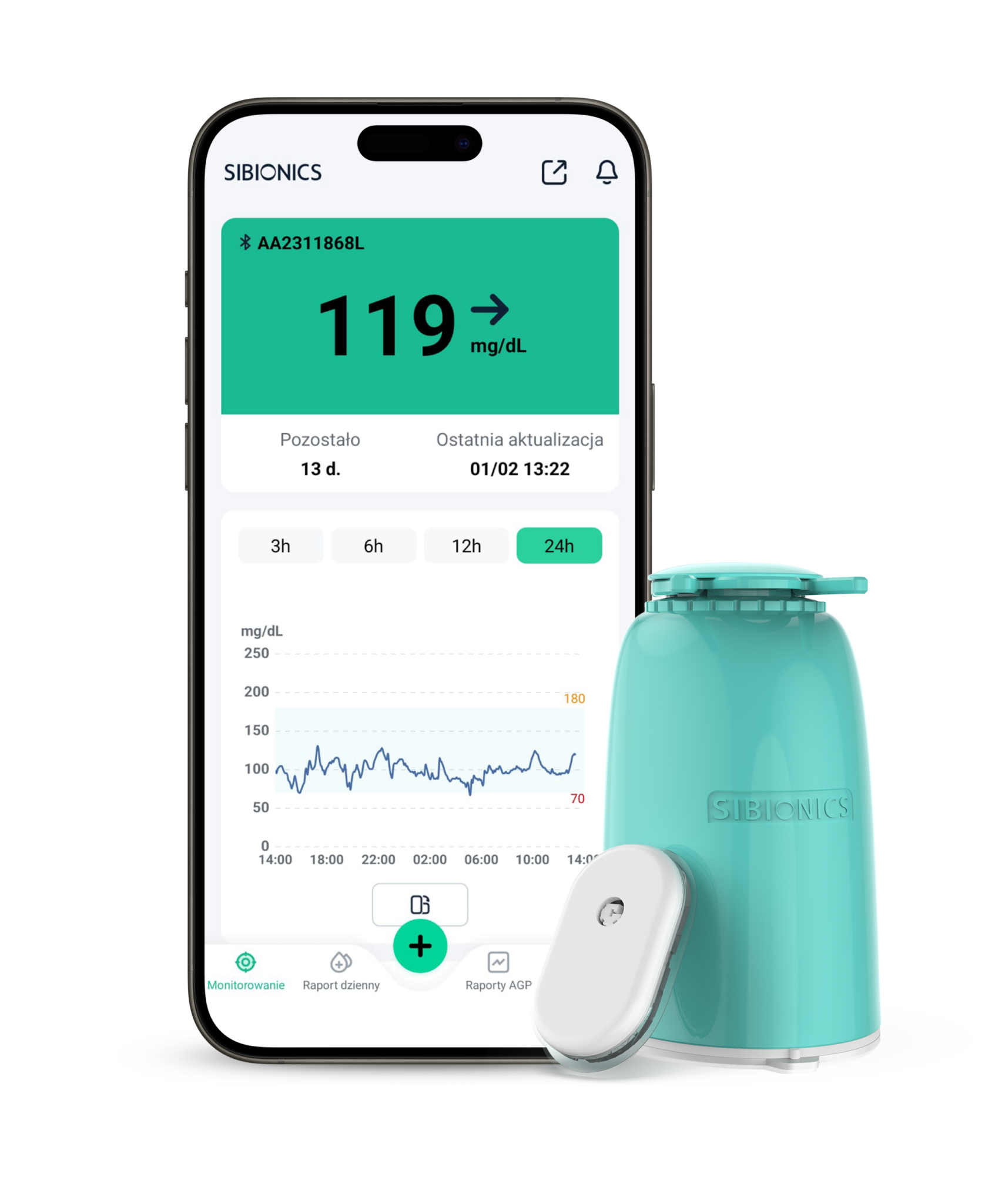 Sibionics GS1 - CGM, system ciągłego monitorowania glikemii - Strefa ...